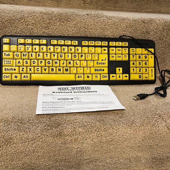 Computers, Laptops & Parts | Ez Eyes Large Print Usb Keyboard Pc And ...